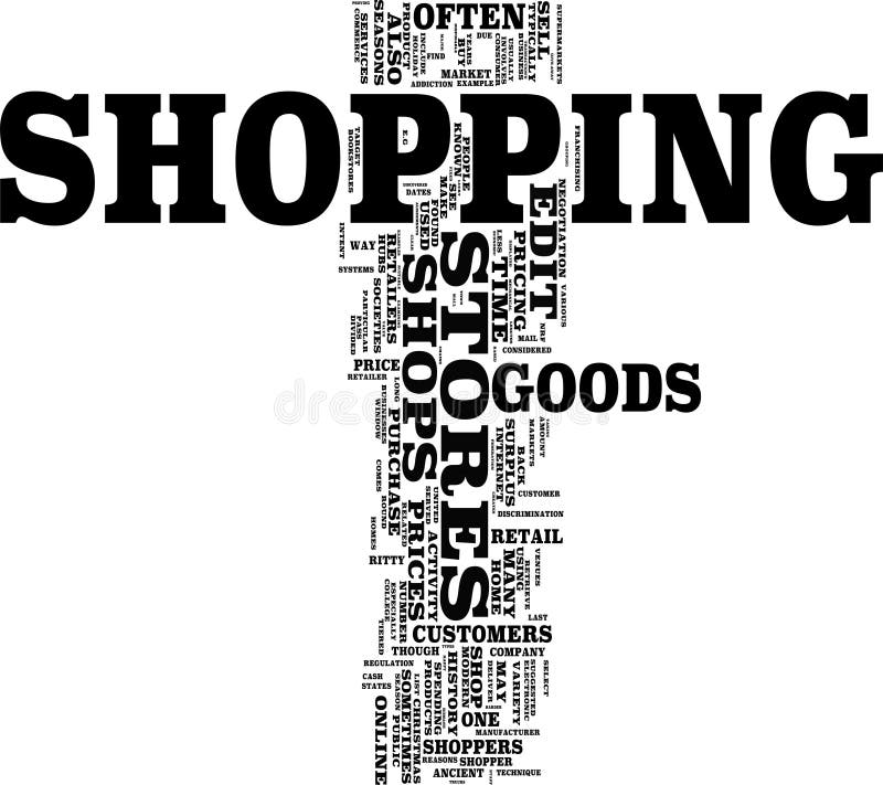 Shopping word collage stock illustration. Illustration of commercial ...