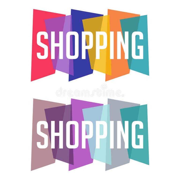Shopping Word Vector Illustration Stock Illustration - Illustration of ...