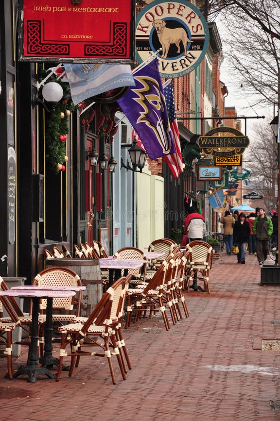 Shops at Fells Point, Baltimore, MD Editorial Stock Image - Image of dining, place: 75195254