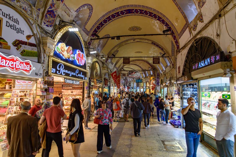 Shops Inside Grand Bazaar in Istanbul Editorial Photography - Image of ...