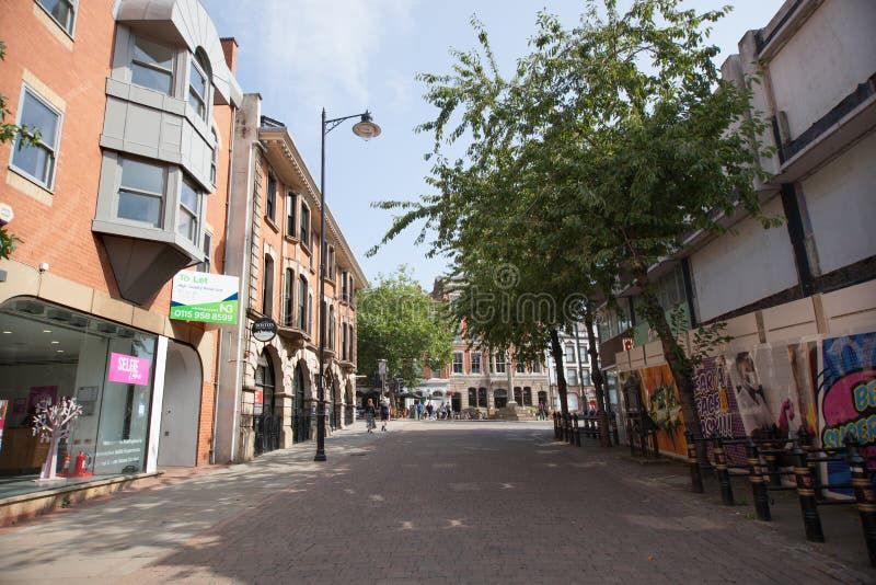 Shops on Middle Pavement in Nottingham in the UK Editorial Stock Photo ...