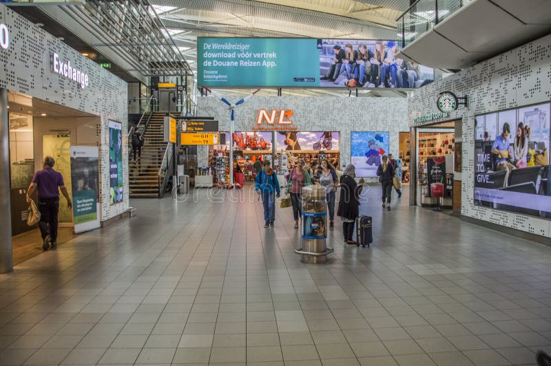 Shops at Schiphol Airport Behind the Gates at the Netherlands 2016 ...