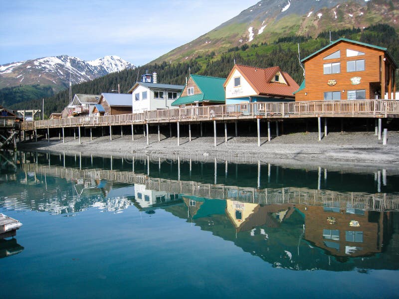 Shops at Seward Boat Harbor Editorial Image - Image of seward, outdoor ...