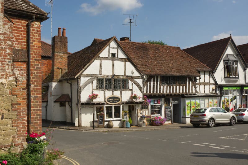Shops at Shere, Surrey, England Editorial Photography - Image of brick ...