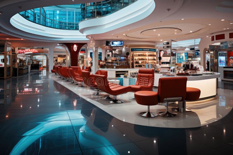 Shops in Shopping Mall or Department Store, Modern Shopping Mall ...