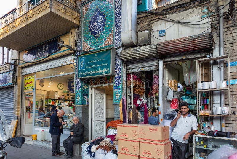 Shops and Stores at Tehran Grand Bazaar in Tehran Editorial Image ...