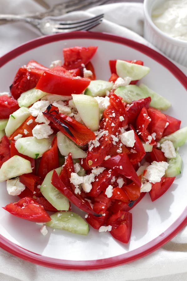 Shopska Salad - Also Known As Bulgarian , Macedonian,Serbian; Bosnian ...