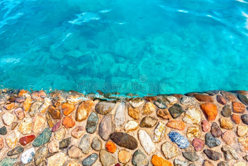 Stones Washed Ashore on Sand Beach Rock Background Stock Image - Image ...
