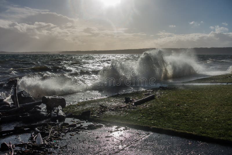 Shore Break Explosion stock image. Image of northwest - 80230569