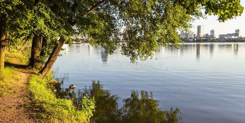 Shore of the Drozdy Reservoir in Minsk Stock Photo - Image of summer ...