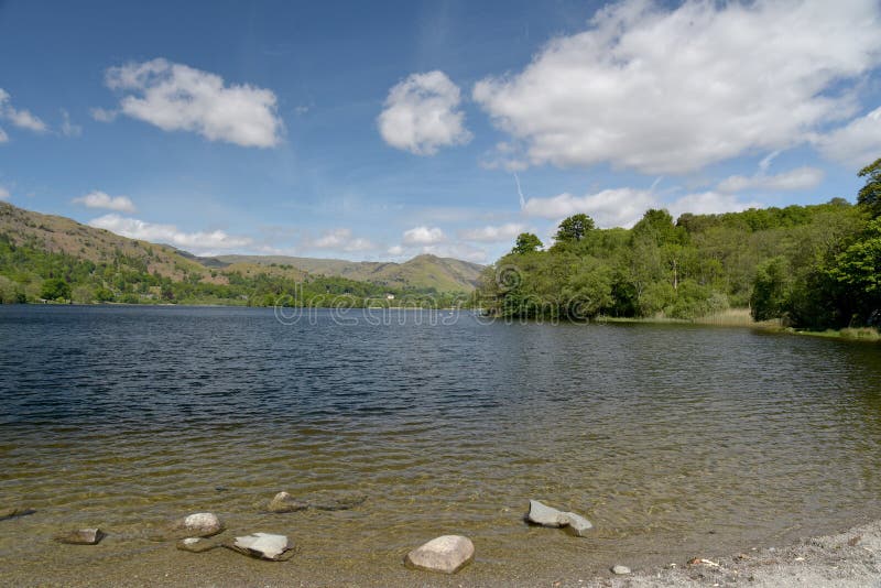 Shore of Grasmere stock image. Image of outdoor, path - 99484631