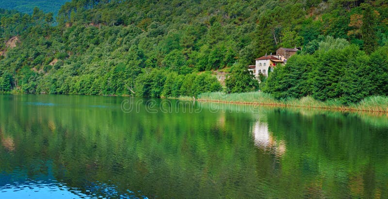 Shore of Lake stock photo. Image of architecture, facade - 20753482