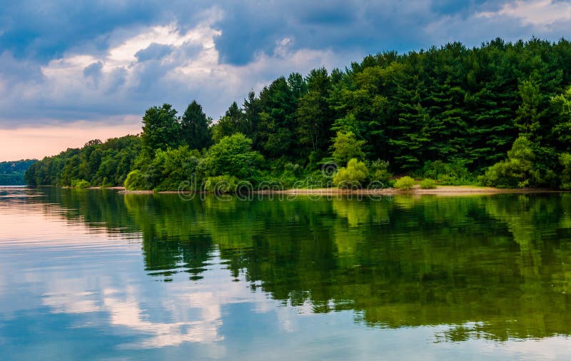 The Shore of Lake Marburg, at Codorus State Park, Pennsylvania. Stock ...