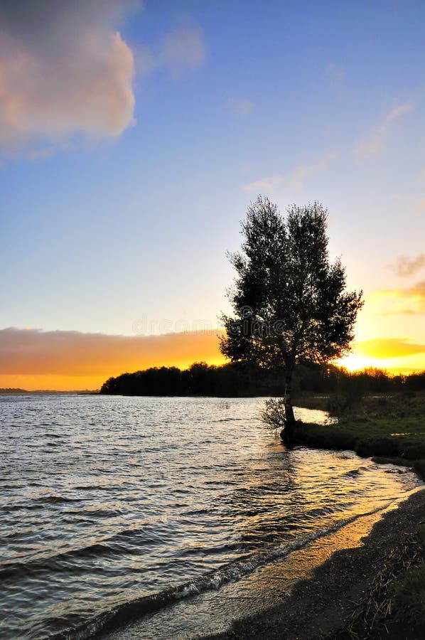 Shore of Lough Ennell stock image. Image of horizon, scene - 7138503