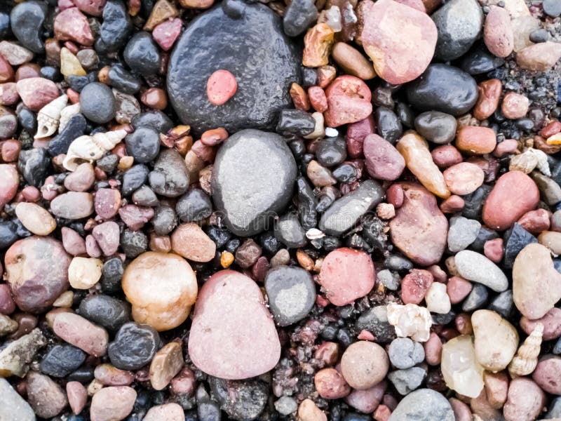 Sea Shore Pebble Pile on Beach in Victoria Australia Stock Photo ...