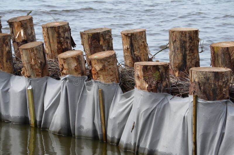 Shore protection at a lake stock image. Image of rivers - 26743061