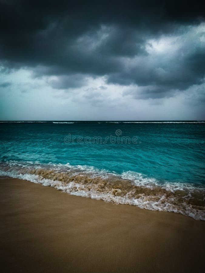 In the Shore and Raining Cloud Floating Stock Photo - Image of cloud ...