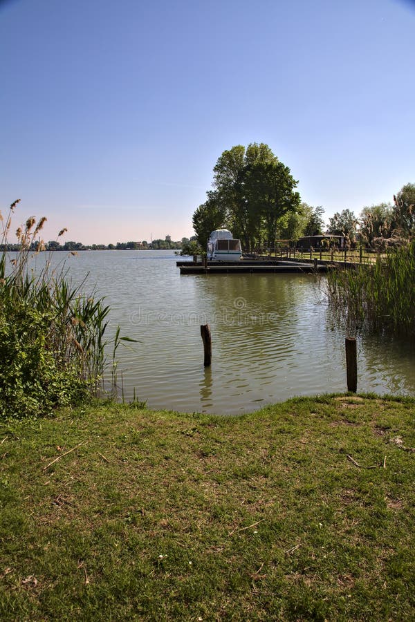 Shore River Next Mooring Italian Town Spring Stock Photos - Free ...