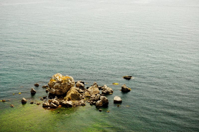 Shore stones. stock photo. Image of ripple, flora, sand - 20410380