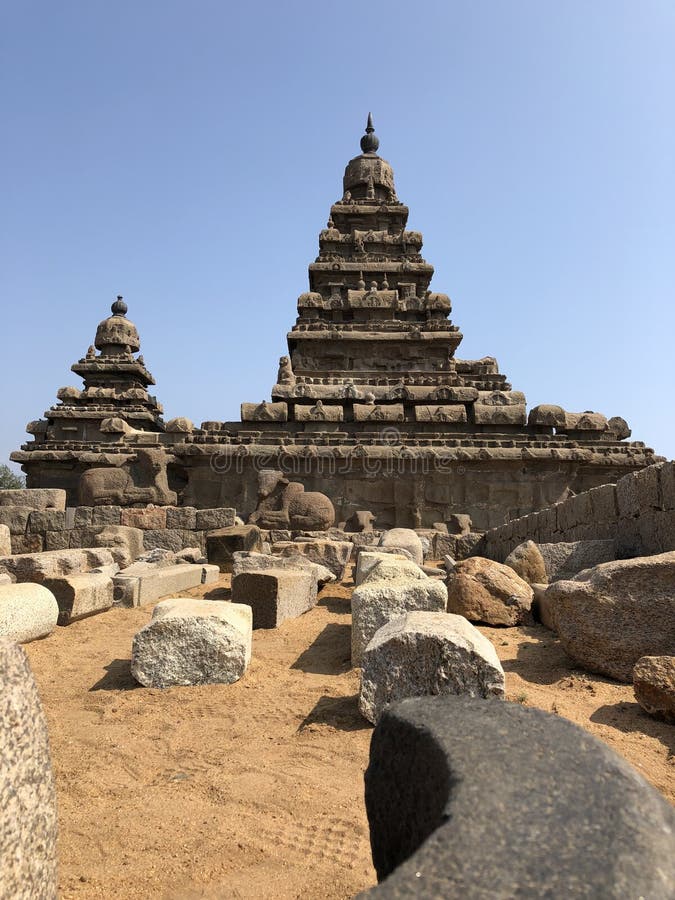 Shore Temple in Mahabalipuram, Tamilnadu Stock Photo - Image of gopuram ...