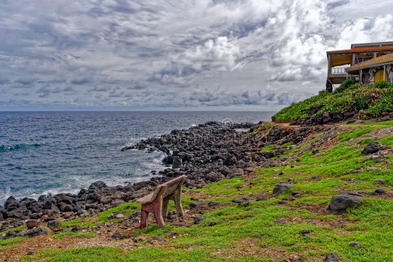 Shore of Tiny Island of NGor in Atlantic Ocean Stock Image - Image of ...