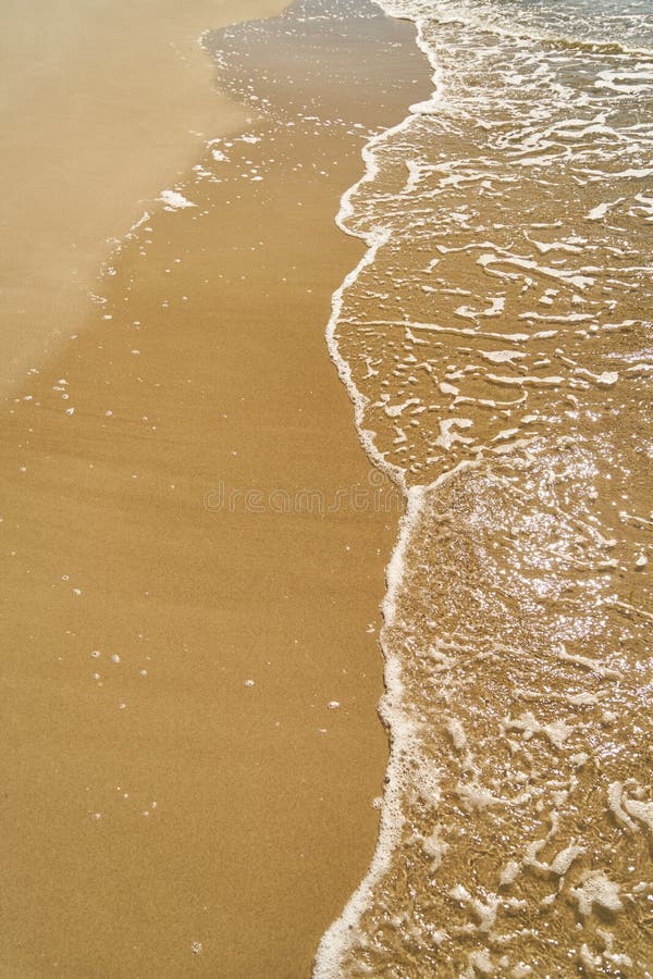 Shore with Water and Spray on the Sand Beach of the Baltic Sea Stock ...