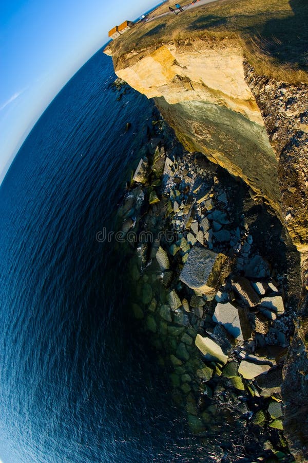 Shoreline cliff edge stock photo. Image of outdoor, sandstone - 4908614