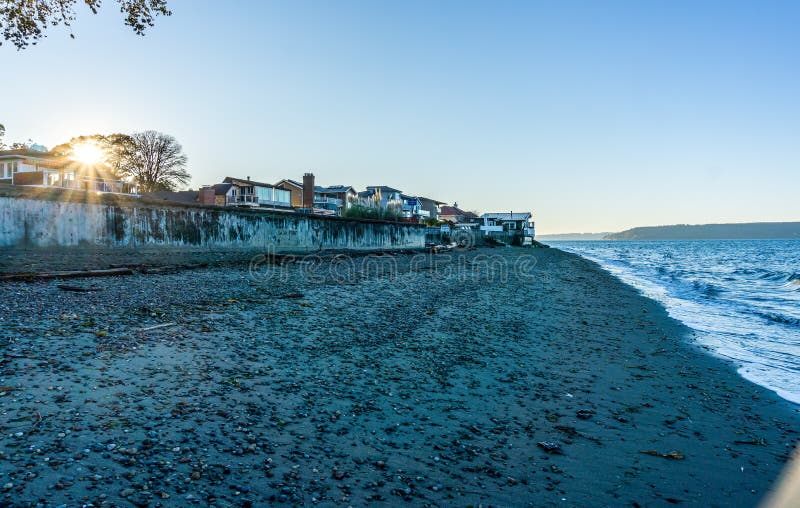 Shoreline at Dash Point 7 stock image. Image of scenic - 263441677