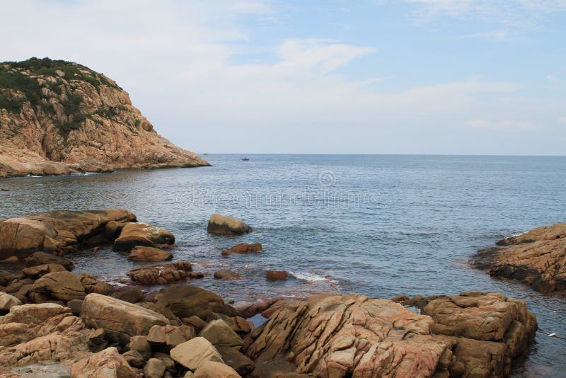 A Shoreline and Shek O, Hong Kong Stock Photo - Image of dramatic ...