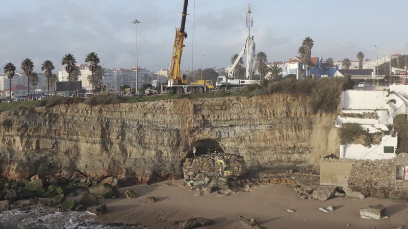 Shoreline Stabilization and Construction Work at Beach in City for ...