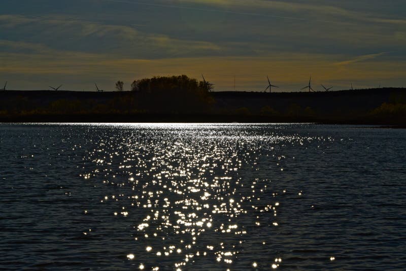 Shoreline and Water of Lake McClellan in the Texas Panhandle. Stock ...