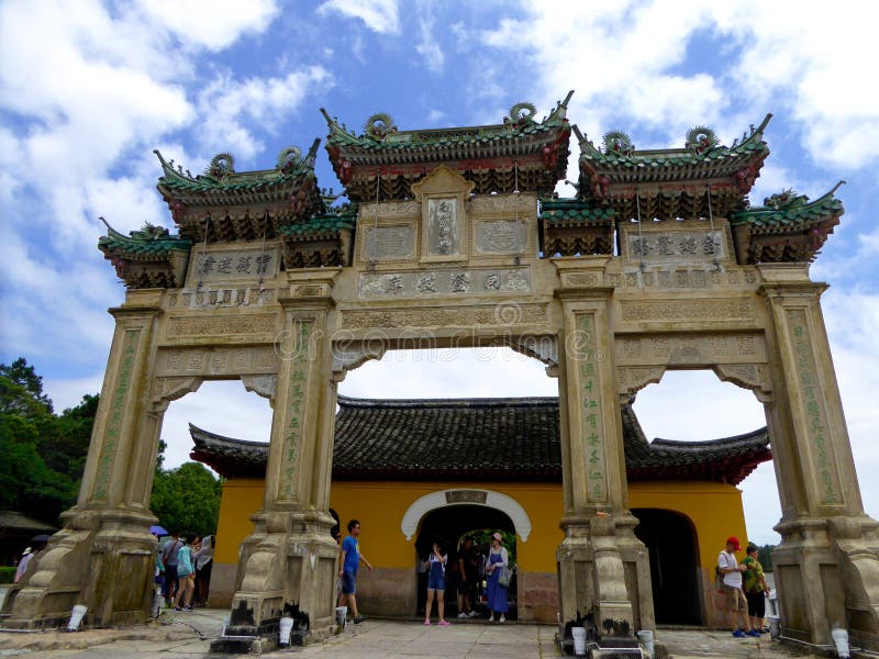 Mount Putuo view stock photo. Image of background, blue - 58293762