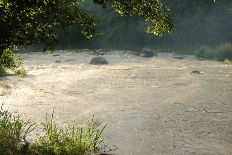The Shores of the Plain River. Stock Photo - Image of lake, trees ...