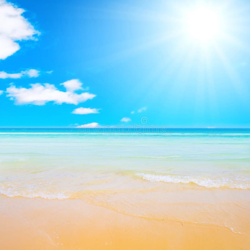 Sea Sand Sun Beach Blue Sky Thailand Landscape Nature Viewpoint Stock ...