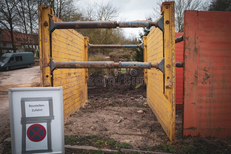 A Shoring System for Securing Pits and Shafts Stock Photo - Image of ...