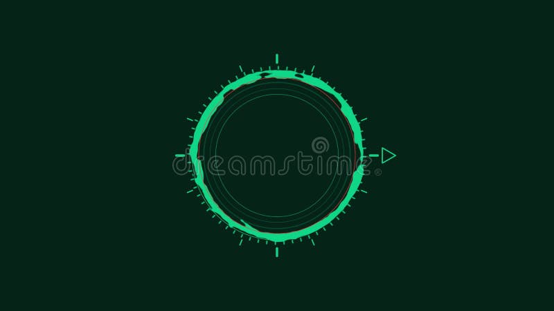 Sci-fi Circular HUD Element on Alpha Channel. Stock Video - Video of ...