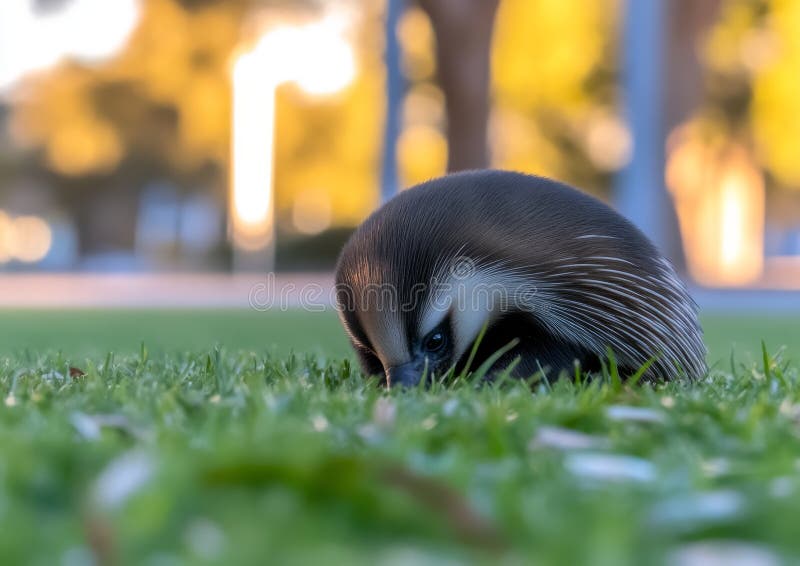 A Short-beaked Echidna (Tachyglossus Aculeatus) Prowls on the G Stock ...