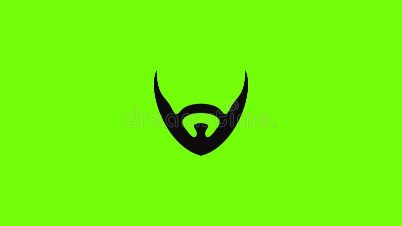 Short Beard Hair Style Line Icon Animation Stock Footage - Video of ...