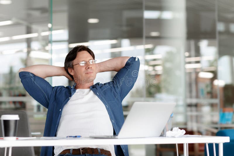 Short Break during a Busy Day Stock Photo - Image of break, businessman ...