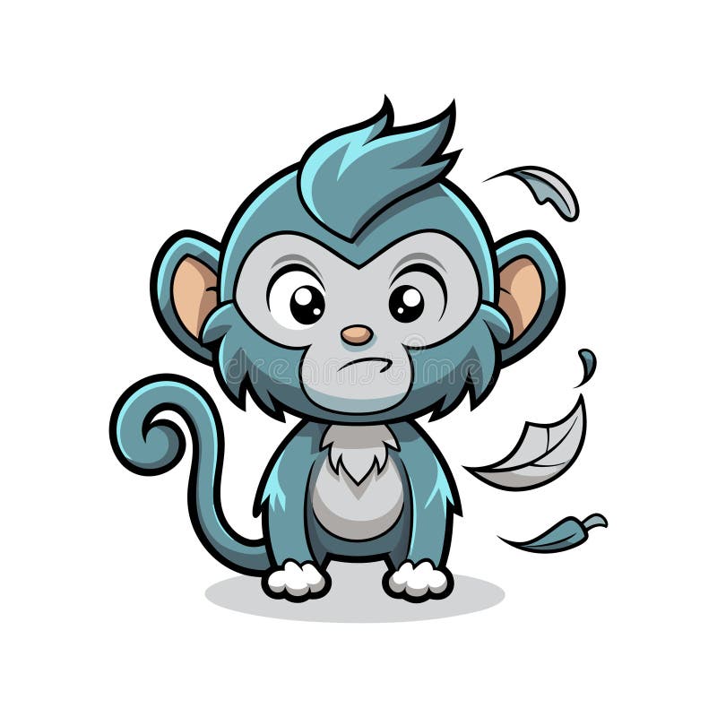 Short of Breath Monkey among Furniture Stock Vector - Illustration of ...