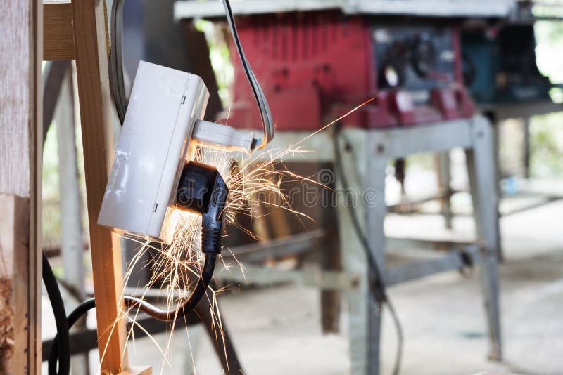 A Short Circuit Causes a Spark at the Plug. Using Non-standard Power ...