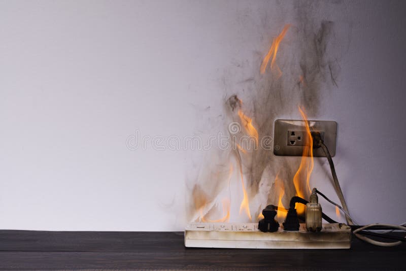 Short Circuit, Causing Flames and Smoke. Fire the Dangers of Using Non ...