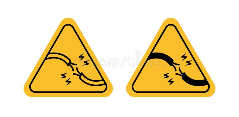 Short Circuit Thin Line Icon Set Stock Vector - Illustration of ...