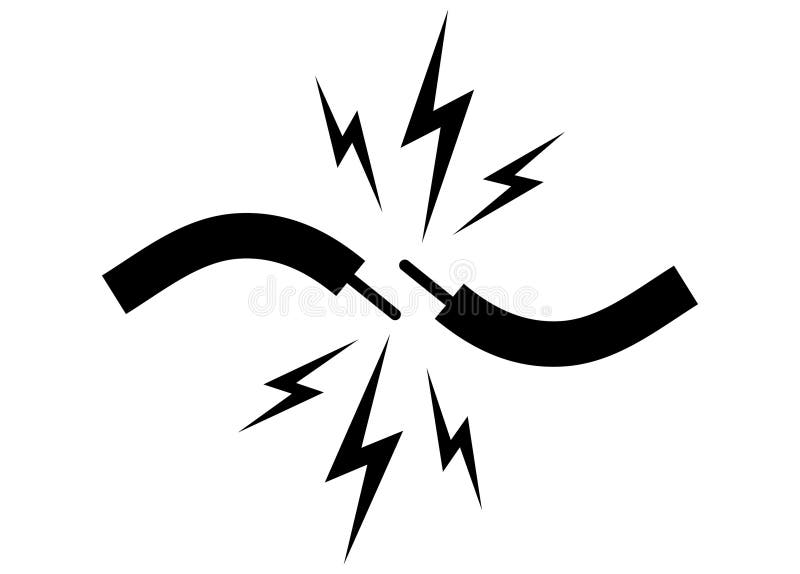 Short circuit vector icon stock vector. Illustration of danger - 271047749