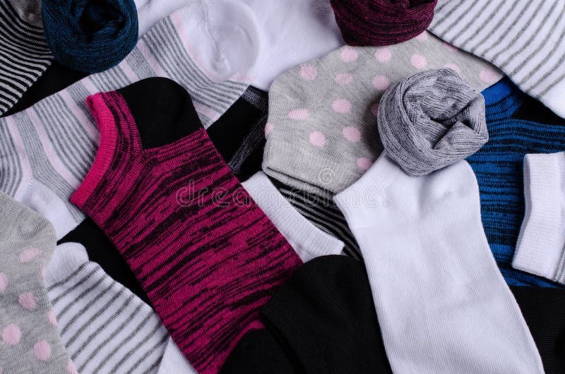 Short clean knitted socks stock photo. Image of pattern - 129158742