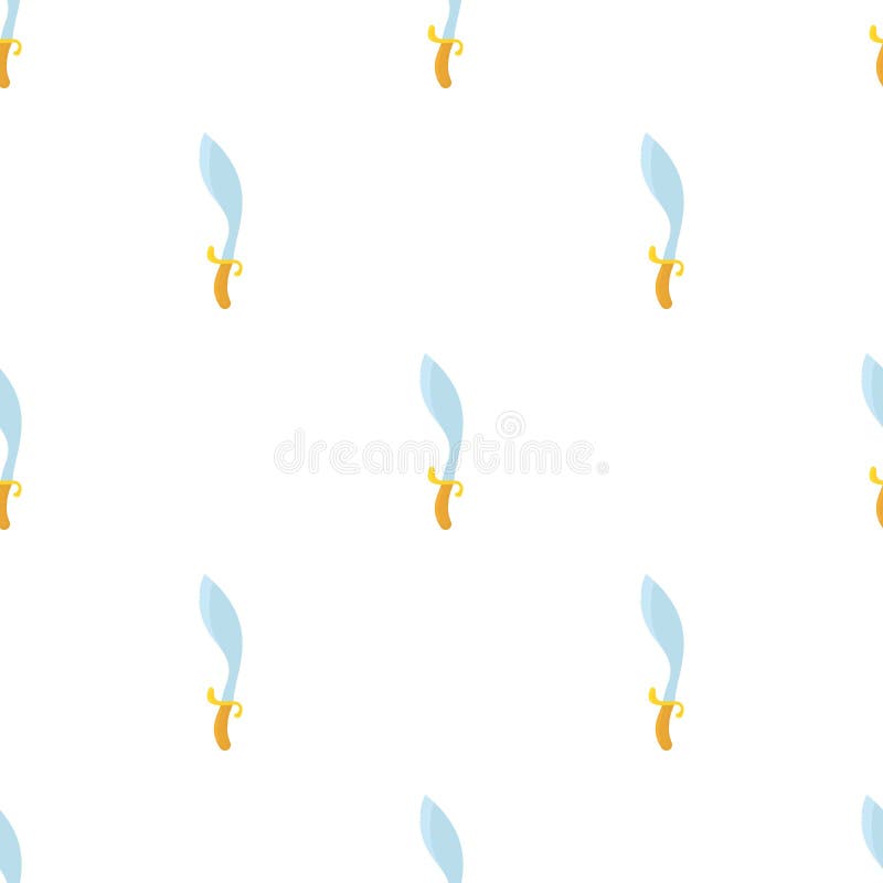 Short Curved Sword Pattern Seamless Vector Stock Vector - Illustration ...