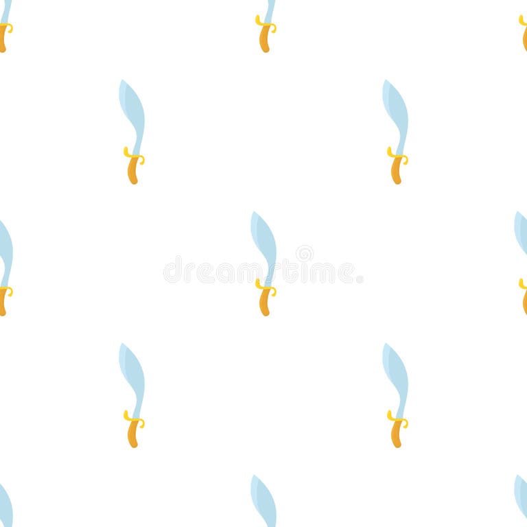 Short Curved Sword Pattern Seamless Vector Stock Vector - Illustration ...