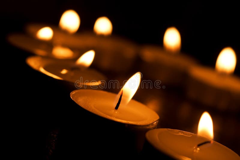 Short-cut candles burning stock image. Image of burning - 11243855