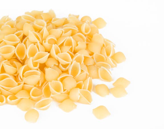 Short-cut Pasta Isolated on White. Stock Photo - Image of dressed ...