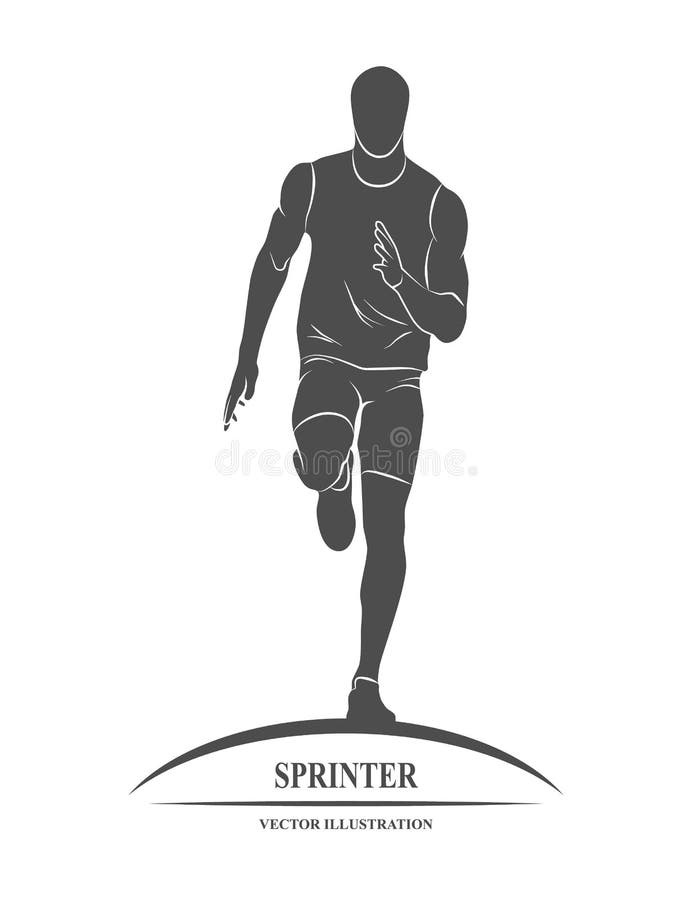 Short distances sprinter stock vector. Illustration of male - 74260301